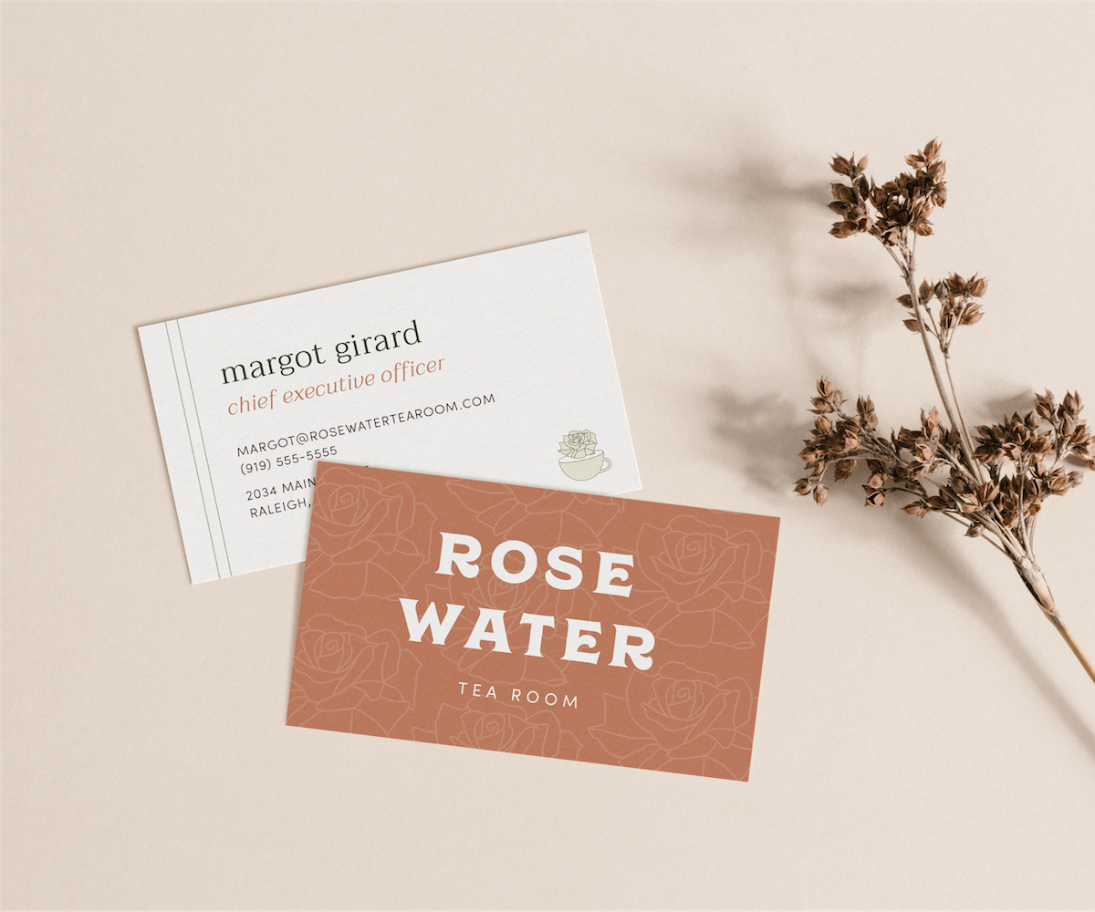 Rosewater Tea Room Brand Design Concept — Parson Lane